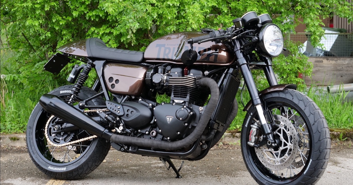 Une Triumph Thruxton signée Arsenal Garage - Actu Moto